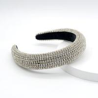 China Luxury Rhinestone Hairband for Women Velvet Faux Diamond Headband 6 Colors 125g for sale