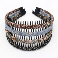 China Non Slip Tooth Stretch Hair Comb Headband Hoop for Women 0.8cm Width 1.2cm Teeth for sale