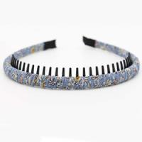 China Non Slip Tooth Stretch Hair Comb Headband Hoop for Women 0.8cm Width 1.2cm Teeth for sale