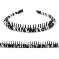 China Non Slip Tooth Stretch Hair Comb Headband Hoop for Women 0.8cm Width 1.2cm Teeth for sale
