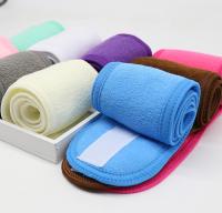 China Adjustable Velcro Spa Facial Headband 63x8.5cm for Makeup Skin Care Hair Washing for sale