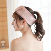 China Stretch Coral Velvet Spa Headband 63x8cm Washable Face Wash Hair Wrap for Salon for sale