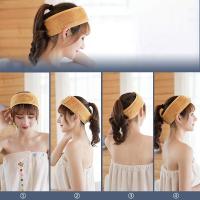 China Stretch Coral Velvet Spa Headband 63x8cm Washable Face Wash Hair Wrap for Salon for sale