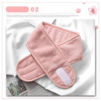China Stretch Coral Velvet Spa Headband 63x8cm Washable Face Wash Hair Wrap for Salon for sale