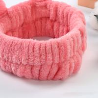 China Coral Fleece Cat Rabbit Bunny Ears Headband Elastic 7.5 Inch Stretch to 13 Inch for Women Makeup Wash Face for sale