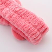 China Coral Fleece Bow Spa Headband 8 Pack Soft Fluffy Face Wash Hair Band for Women for sale