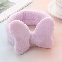China Coral Fleece Bow Spa Headband 8 Pack Soft Fluffy Face Wash Hair Band for Women for sale