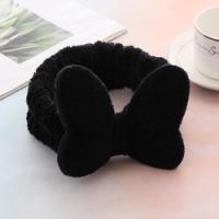 China Coral Fleece Bow Spa Headband 8 Pack Soft Fluffy Face Wash Hair Band for Women for sale