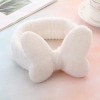 China Coral Fleece Bow Spa Headband 8 Pack Soft Fluffy Face Wash Hair Band for Women for sale