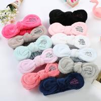 China Adjustable Elastic Hair Band Ties Facial Makeup Headbands Coral Fleece 20pcs for sale