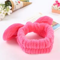 China Adjustable Elastic Hair Band Ties Facial Makeup Headbands Coral Fleece 20pcs for sale