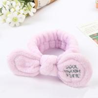China Adjustable Elastic Hair Band Ties Facial Makeup Headbands Coral Fleece 20pcs for sale