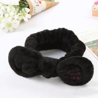 China Adjustable Elastic Hair Band Ties Facial Makeup Headbands Coral Fleece 20pcs for sale
