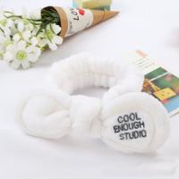 China Adjustable Elastic Hair Band Ties Facial Makeup Headbands Coral Fleece 20pcs for sale