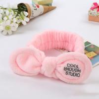 China Adjustable Elastic Hair Band Ties Facial Makeup Headbands Coral Fleece 20pcs for sale