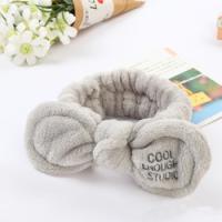China Adjustable Elastic Hair Band Ties Facial Makeup Headbands Coral Fleece 20pcs for sale