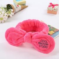 China Adjustable Elastic Hair Band Ties Facial Makeup Headbands Coral Fleece 20pcs for sale
