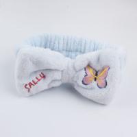 China Wholesale Cute Butterfly Bow Soft Plush Wash Face Hairband for Women Makeup Spa Hair Accessories for sale