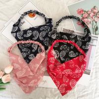 China Floral Elastic Hair Scarf Headband for Women Chiffon Fabric 2 Clips Leisure Style for sale