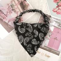 China Floral Elastic Hair Scarf Headband for Women Chiffon Fabric 2 Clips Leisure Style for sale