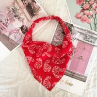 China Floral Elastic Hair Scarf Headband for Women Chiffon Fabric 2 Clips Leisure Style for sale