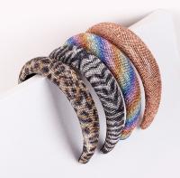 China Elastic Rhinestone Headband 3.5cm Wide Braided Beaded Hair Band for Women Girls Black Crystal for sale