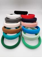 China Cotton Sponge Hairband 26 Colors Women Foam Headband 15cm Wide Padded Hair Accessories for sale