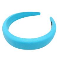 China Cotton Sponge Hairband 26 Colors Women Foam Headband 15cm Wide Padded Hair Accessories for sale