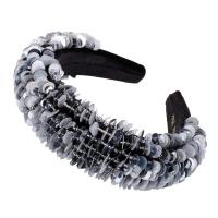 China Sequin Hair Band Headwear Bling Luxury Colorful 15x16cm Women Girls for sale