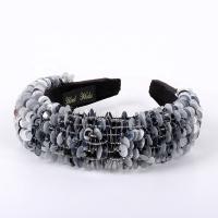 China Sequin Hair Band Headwear Bling Luxury Colorful 15x16cm Women Girls for sale