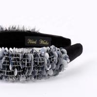 China Sequin Hair Band Headwear Bling Luxury Colorful 15x16cm Women Girls for sale