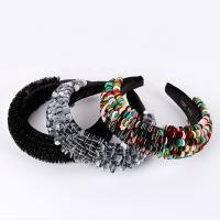 China Sequin Hair Band Headwear Bling Luxury Colorful 15x16cm Women Girls for sale