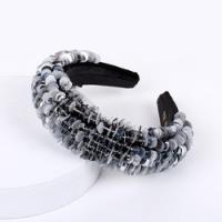 China Sequin Hair Band Headwear Bling Luxury Colorful 15x16cm Women Girls for sale
