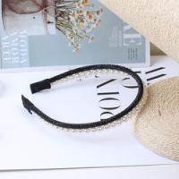 China Girls Luxury Crystal Pearl Rhinestone Braided Hair Band Headband 15x15cm for sale