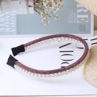 China Girls Luxury Crystal Pearl Rhinestone Braided Hair Band Headband 15x15cm for sale