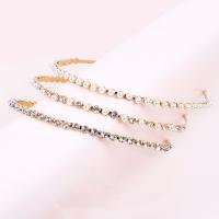 China Elastic Metal Hair Band with Pearl Rhinestone 13x15cm for Women Wedding Headband for sale
