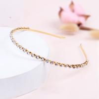 China Elastic Metal Hair Band with Pearl Rhinestone 13x15cm for Women Wedding Headband for sale