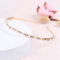 China Elastic Metal Hair Band with Pearl Rhinestone 13x15cm for Women Wedding Headband for sale