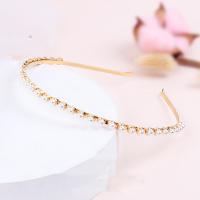 China Elastic Metal Hair Band with Pearl Rhinestone 13x15cm for Women Wedding Headband for sale