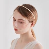 China Elastic Metal Hair Band with Pearl Rhinestone 13x15cm for Women Wedding Headband for sale