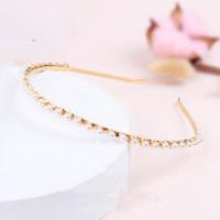 China Elastic Metal Hair Band with Pearl Rhinestone 13x15cm for Women Wedding Headband for sale