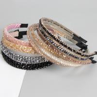China Crystal Hair Bands Headbands Hand Made Luxury 1.5cm Width Hoop for Women Girls Wedding Party for sale