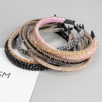 China Crystal Hair Bands Headbands Hand Made Luxury 1.5cm Width Hoop for Women Girls Wedding Party for sale