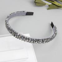 China Crystal Hair Bands Headbands Hand Made Luxury 1.5cm Width Hoop for Women Girls Wedding Party for sale
