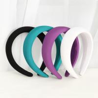 China Solid Color Wide Edge Sponge Hair Band for Women 4cm Wide Comfortable Headband for sale