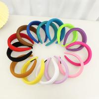 China Candy Color Women Sponge Headband 4cm Wide Edge Makeup Hairbands Korean Hair Accessories for sale