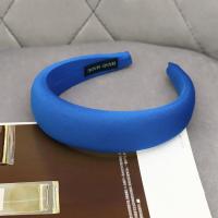 China Candy Color Women Sponge Headband 4cm Wide Edge Makeup Hairbands Korean Hair Accessories for sale