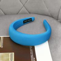 China Candy Color Women Sponge Headband 4cm Wide Edge Makeup Hairbands Korean Hair Accessories for sale
