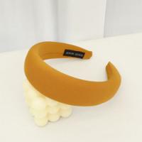 China Candy Color Women Sponge Headband 4cm Wide Edge Makeup Hairbands Korean Hair Accessories for sale