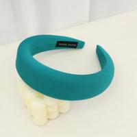 China Candy Color Women Sponge Headband 4cm Wide Edge Makeup Hairbands Korean Hair Accessories for sale